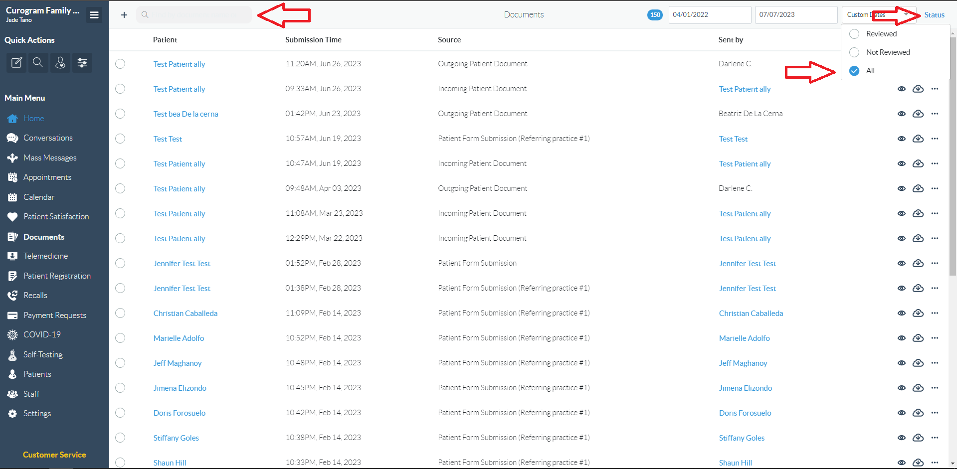 2. To view the document, click on the View icon. After clicking the ...
